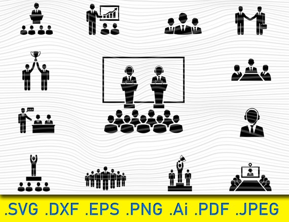 13 Business Icons Conference Svg Presentation Svg Meeting - Etsy