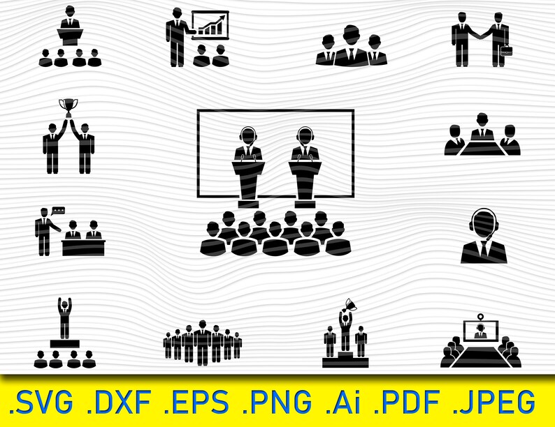 13 Business Icons Conference Svg Presentation Svg Meeting - Etsy