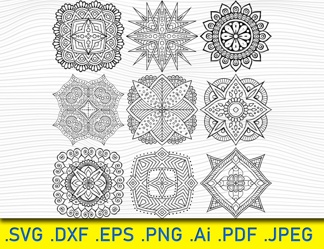 Mandalas Svg,mandala Svg,mandala Svg Files for Cricut,mandala Monogram ...
