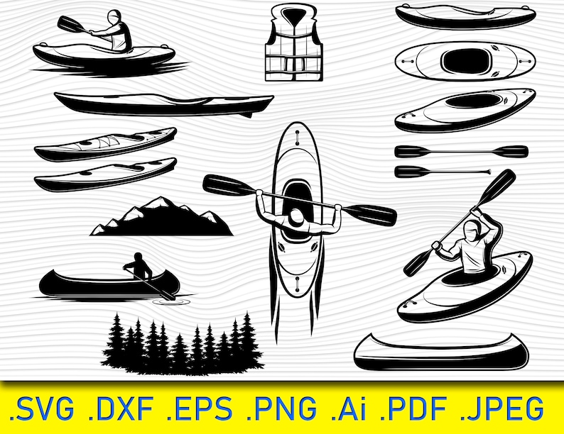 Kayak Svg Kayak Vector Kayak Digital Kayak Download Kayak | Etsy