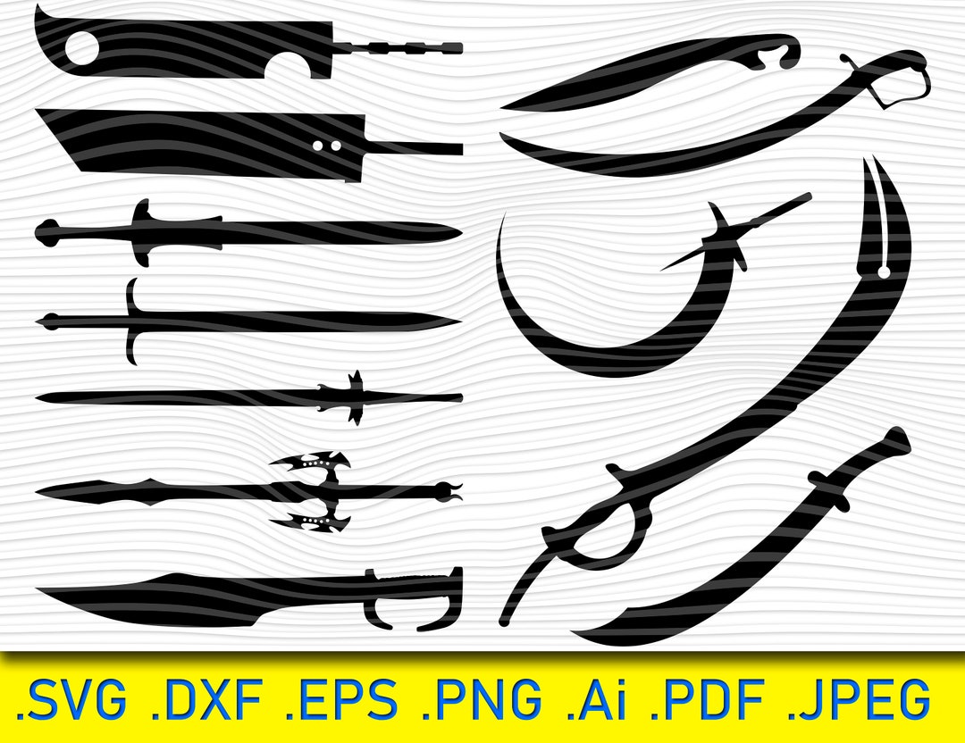 12 Weapon Svg, Sword Svg, Knife Svg, Hatchet Svg, Dagger Svg, Weapons ...