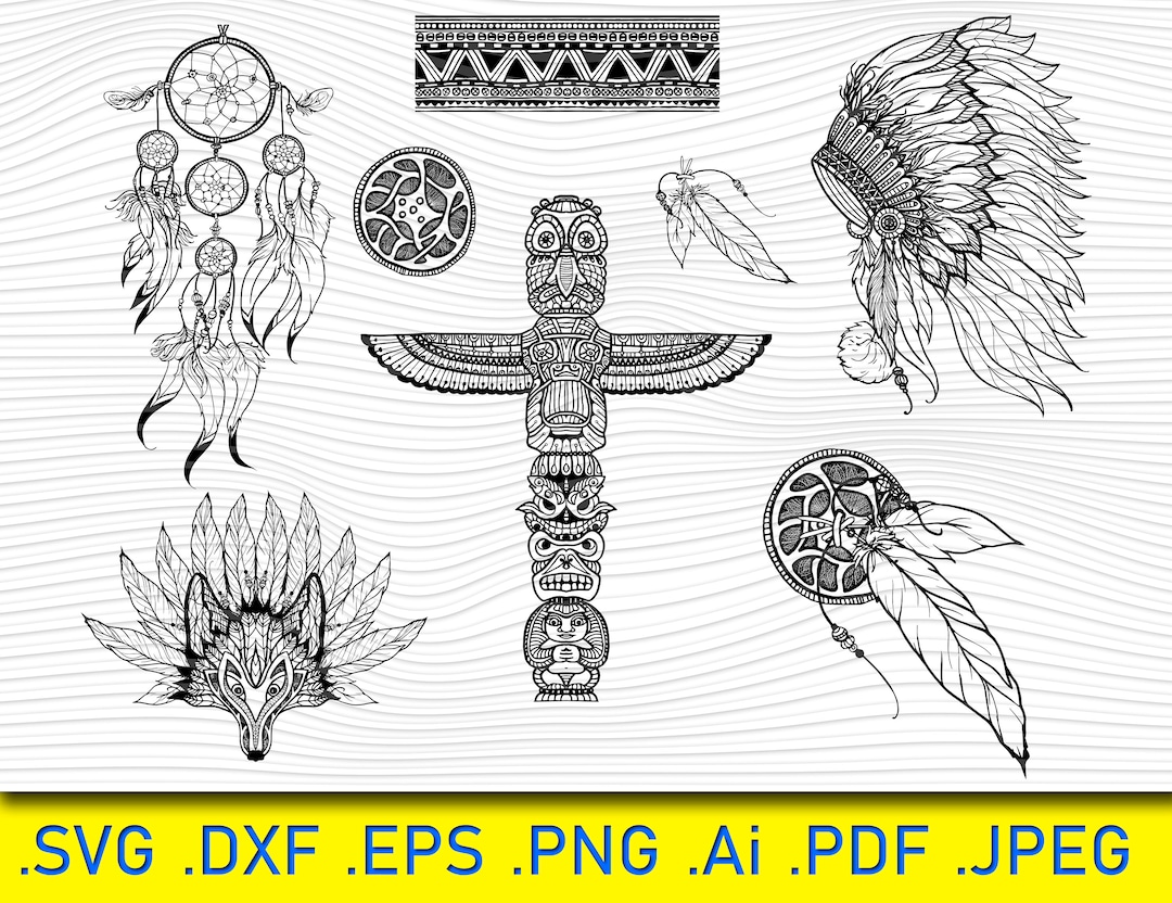 Tribal, Tribal Clipart - Hand Sketched Vector & PNG Tribal Design ...
