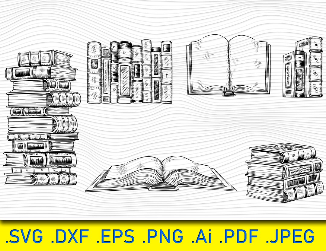 Book SVG, Library SVG, Book Silhouette, Magazine Svg, Newspaper Svg ...