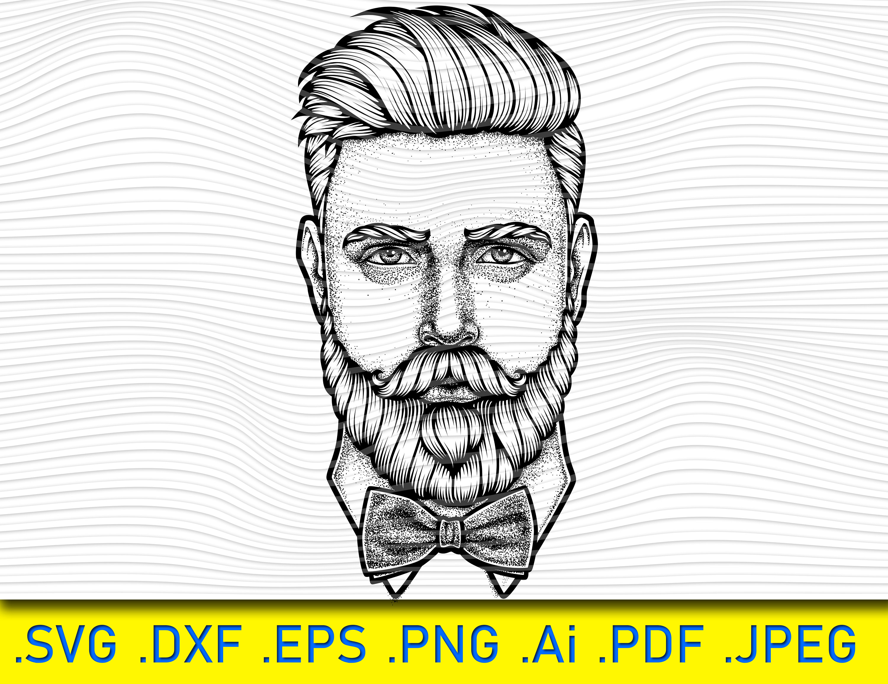 Portrait bearded man Beard Svg Sunglasses Svg Bearded Man | Etsy