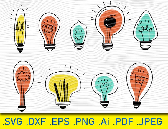 Light Bulb Svg Light Bulb Svg Bulb Svg Light Bulb Clipart - Etsy