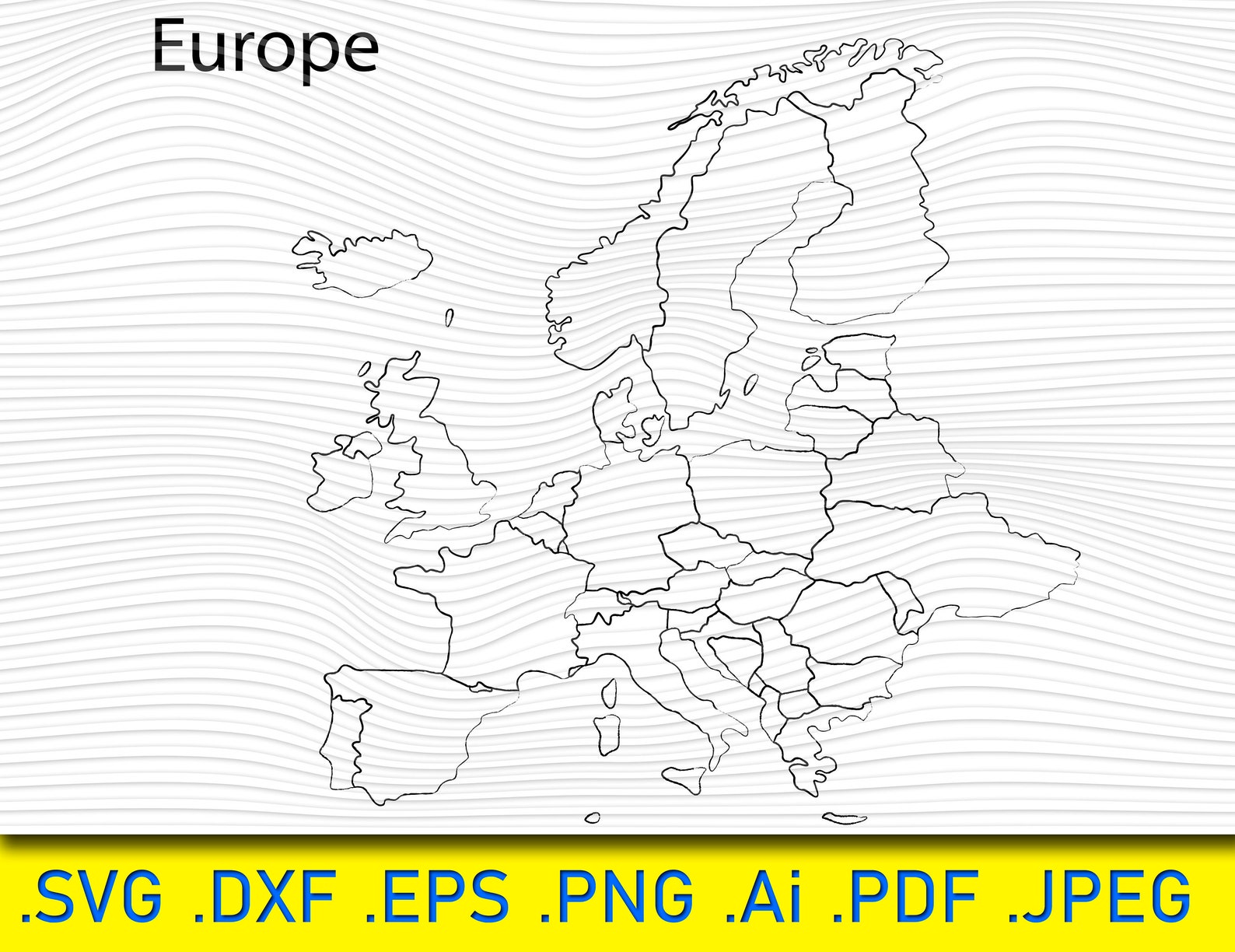Europe Map Infographic Earth SVG World Map SVG World Map - Etsy