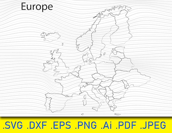 Europe Map Infographic Earth SVG World Map SVG World Map - Etsy
