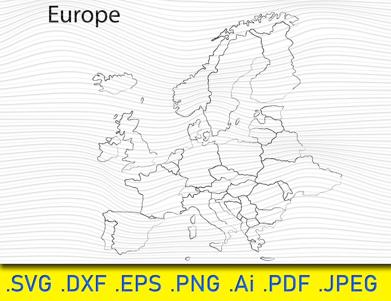 Europe Map Infographic Earth SVG World Map SVG World Map - Etsy