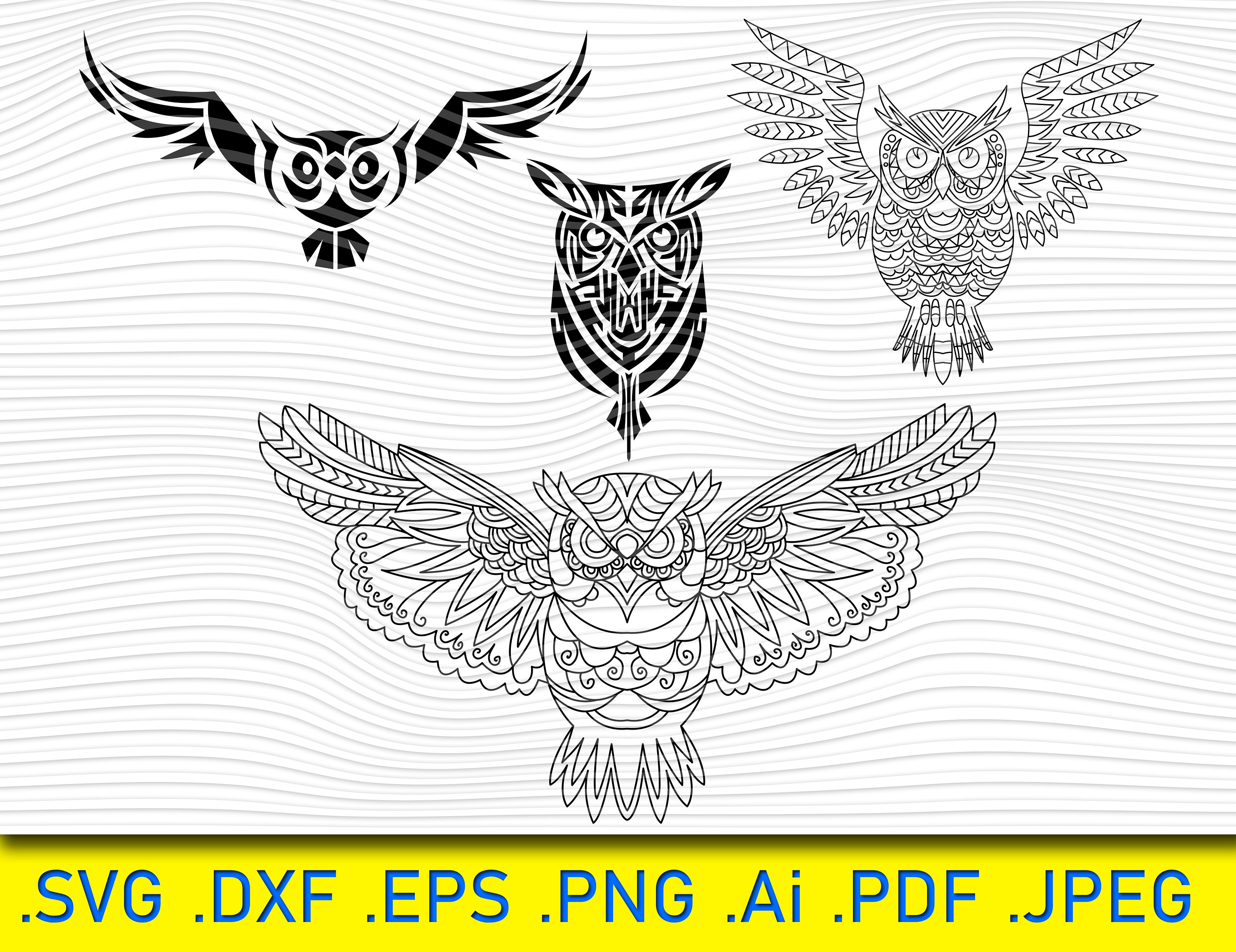 Owl SVG Bundle Owl SVG Owl Clipart Owl Cut Files For | Etsy