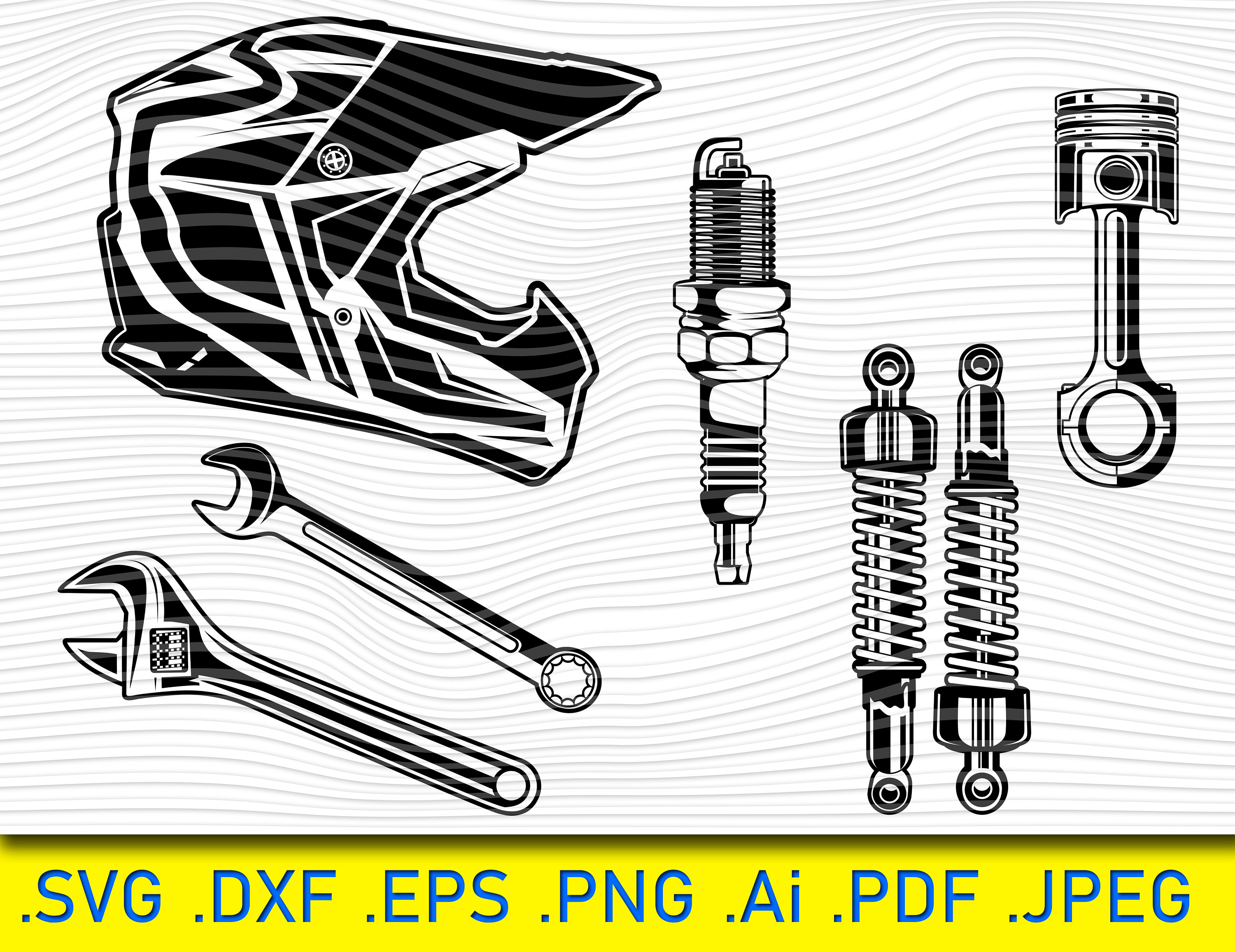 Motorcycle Parts, Gears SVG Bundle, Metal Gears, Steampunk, Cog Wheels ...