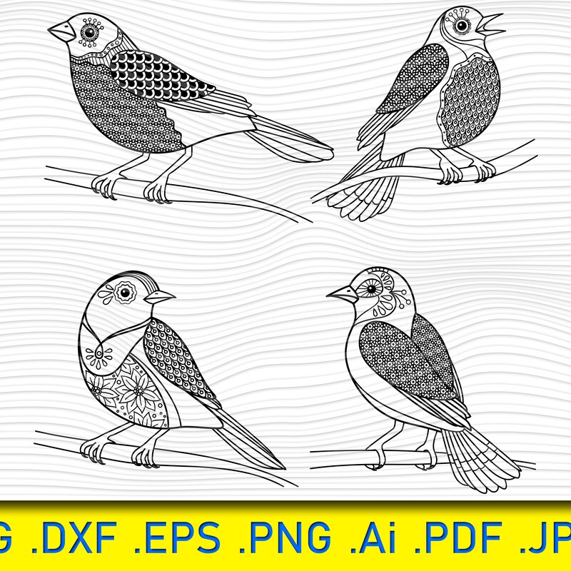 Zentangle Bird - Etsy