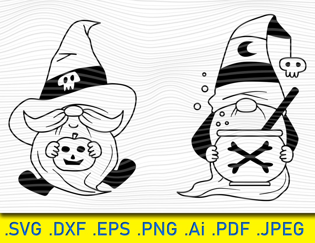 Gnome Svg,halloween Gnomes Svg,halloween Svg,vector Gnomes,halloween ...