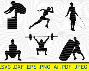 Weight Lifting Stencil, Reusable Weight Lifting Stencil, DIY Craft ...
