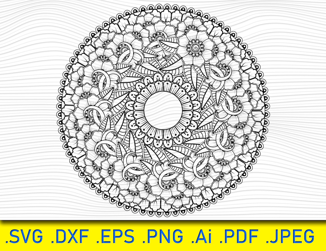 Circular Mandala Mandalas Svgmandala Svg Files for Cricut - Etsy