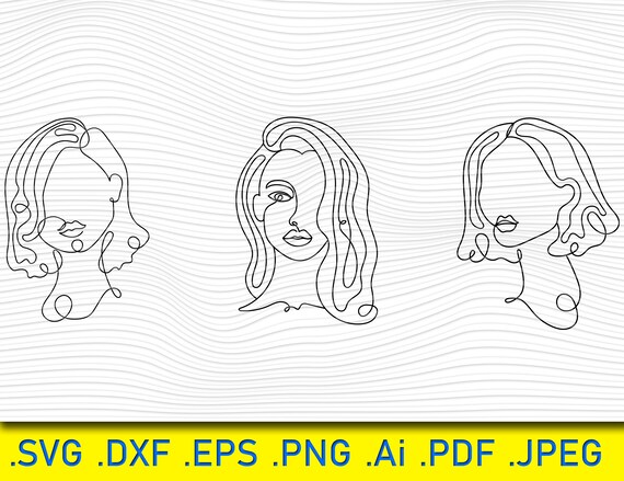 Woman Face Svg Women Face Svg Woman Silhouette Png Eps | Etsy