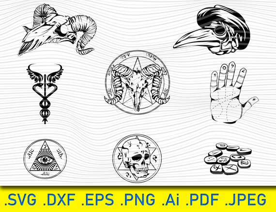 Esoteric Symbols Ooccult Attributes Celestial collection | Etsy