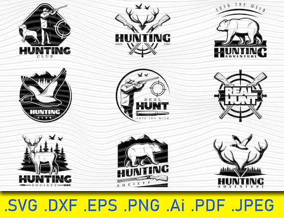 Hunting Logo Svg Bundle Hunting Club Svg Png Pdf Jpg | Etsy Canada