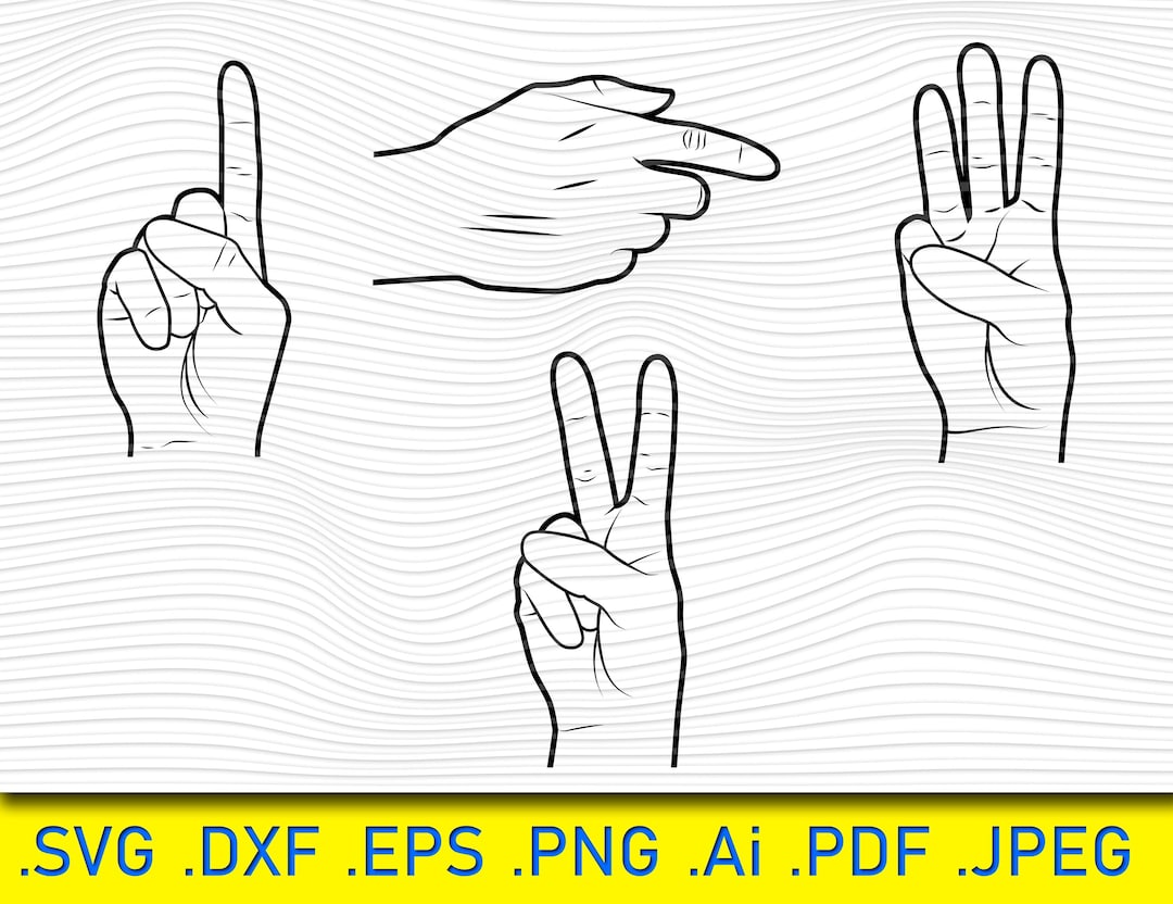 Gestures Svg,gestures Language,silhouette,coloured Svg,hands,fingers ...