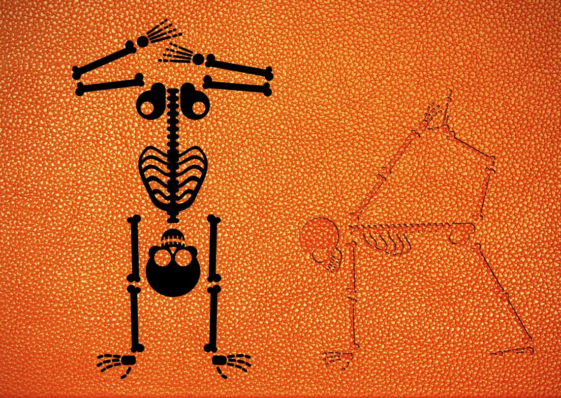 Kung-fu Skeletons, Yoga Skeletons, Human Pose, Anatomy Body, Comic Svg ...