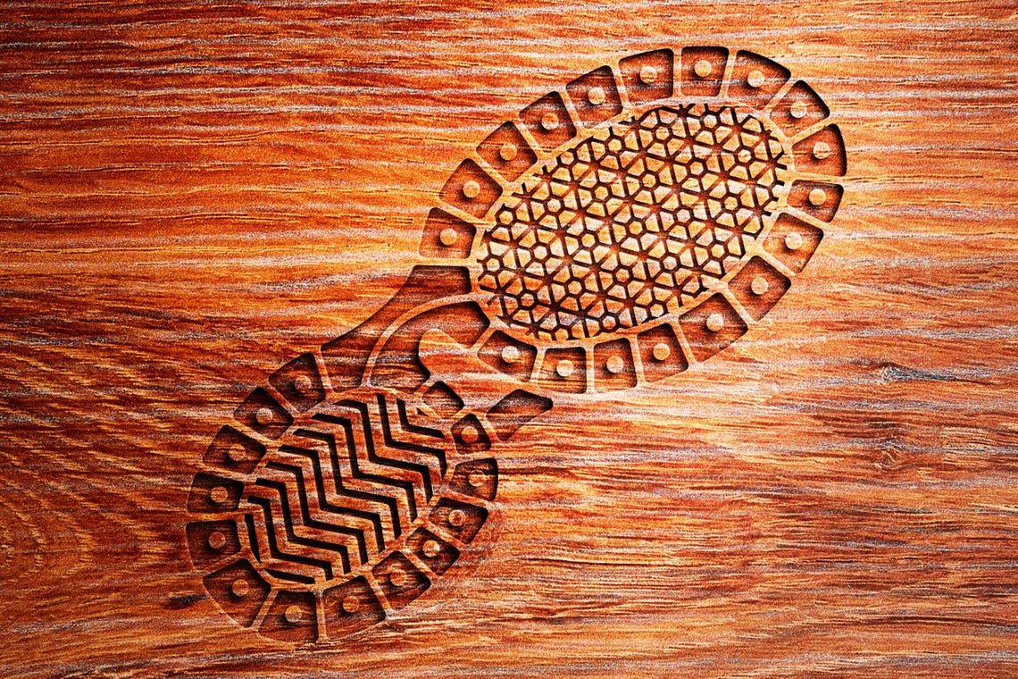 Shoeprint SVG: Footprint Clipart Vector Files for Cricut - Etsy