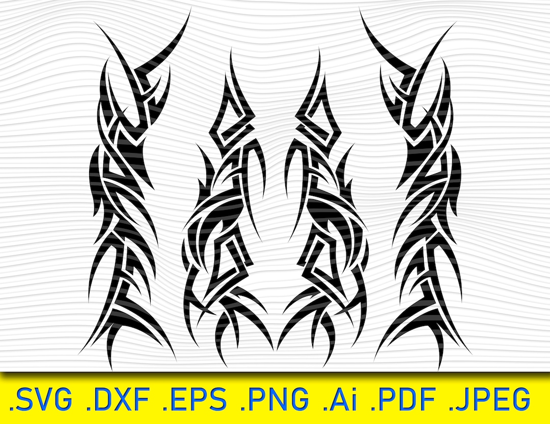Tribal Tattoo SVG, Tribal Swirl Art Svg, Svg for Cricut , Cutting File ...