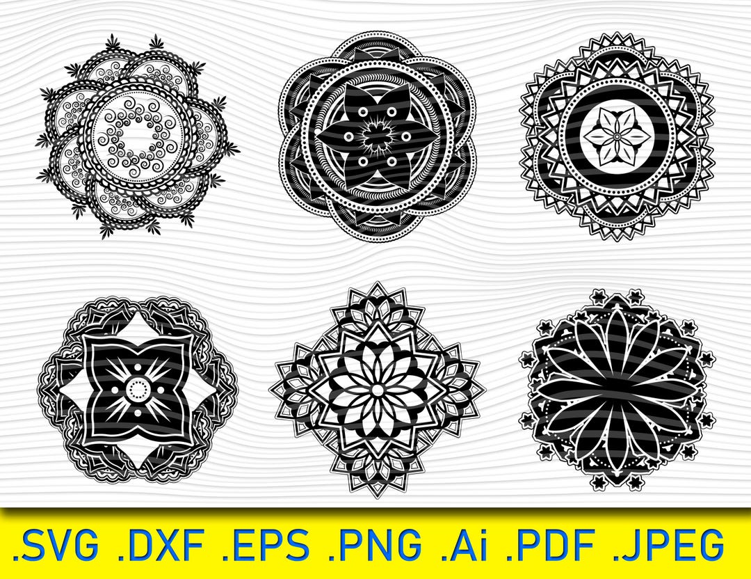 6 Amazing Mehndies Svg, Flower Svg,flat Svg,decorative Svg,ornament Svg ...