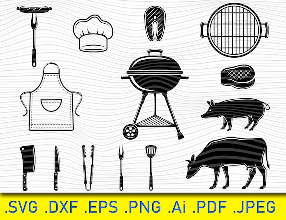 14 Bbq SVG Bundle Grill Master Svg Grill Monogram Svg Bbq | Etsy