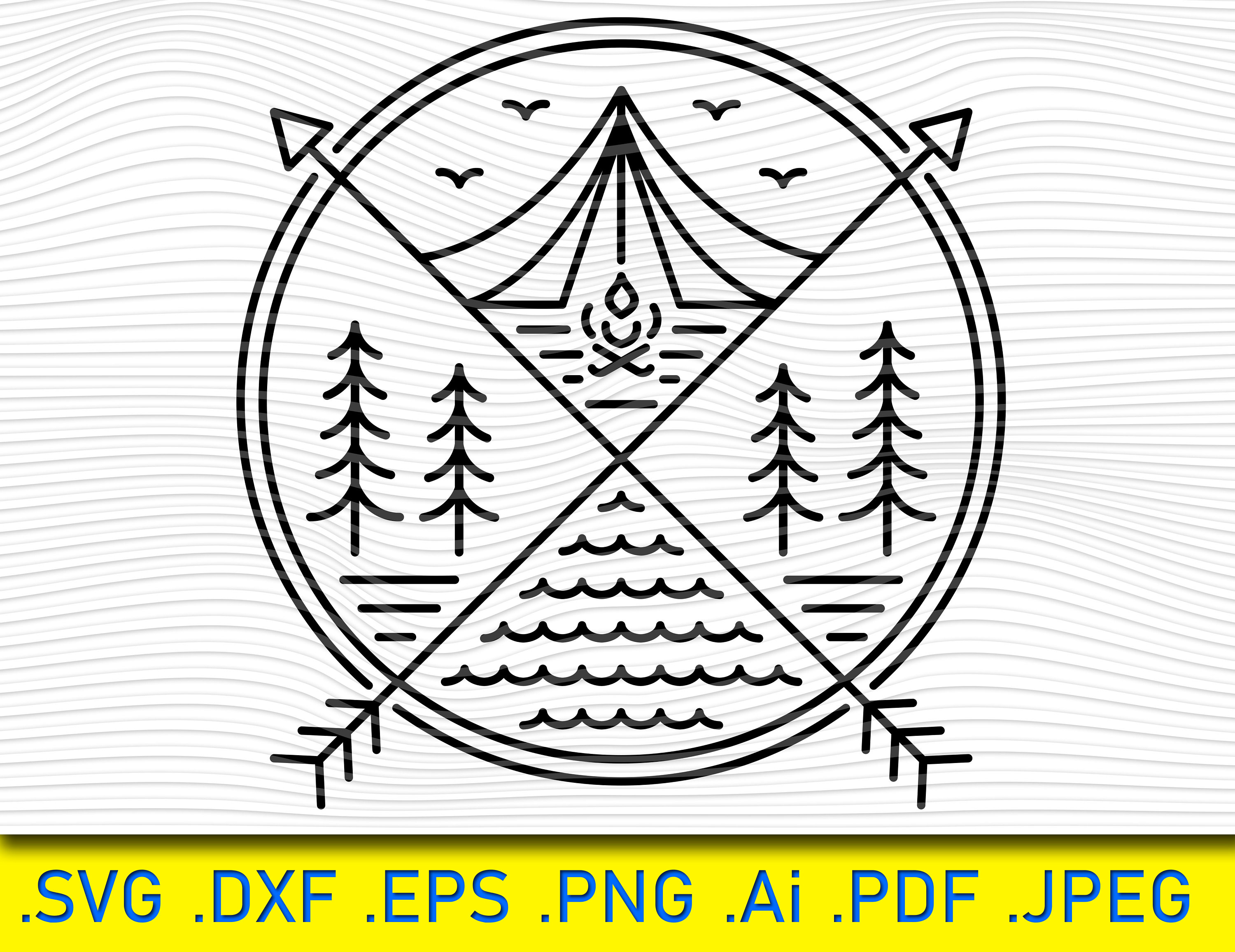 Outdoor Geometric Simple Mountain SVG File Minimalist | Etsy