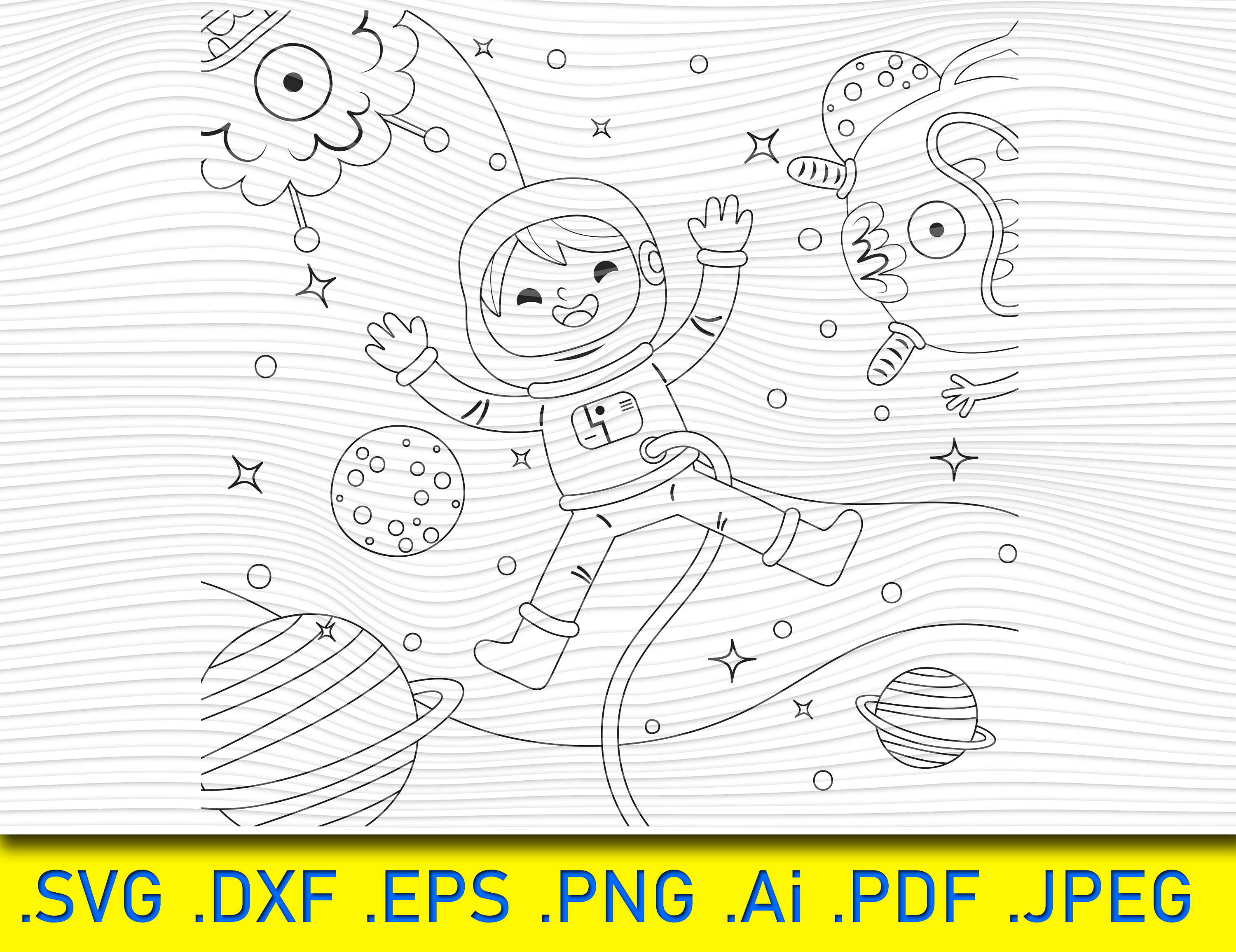 Space Svg Bundle Cartoon Space Svg Planets Svg Earth Svg | Etsy