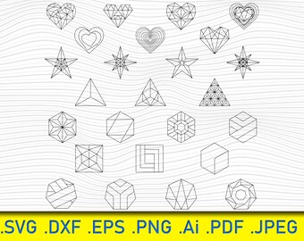 Sacred Geometry Set Sacred Symbols SVG Silhouette Vector | Etsy