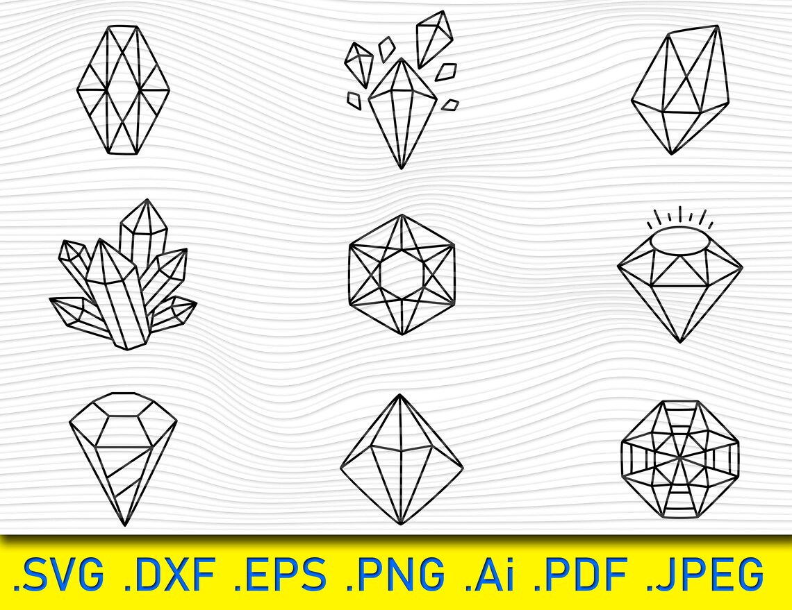 Diamond Svg Brilliant Svg Sapphire Svg Treasure Svg | Etsy