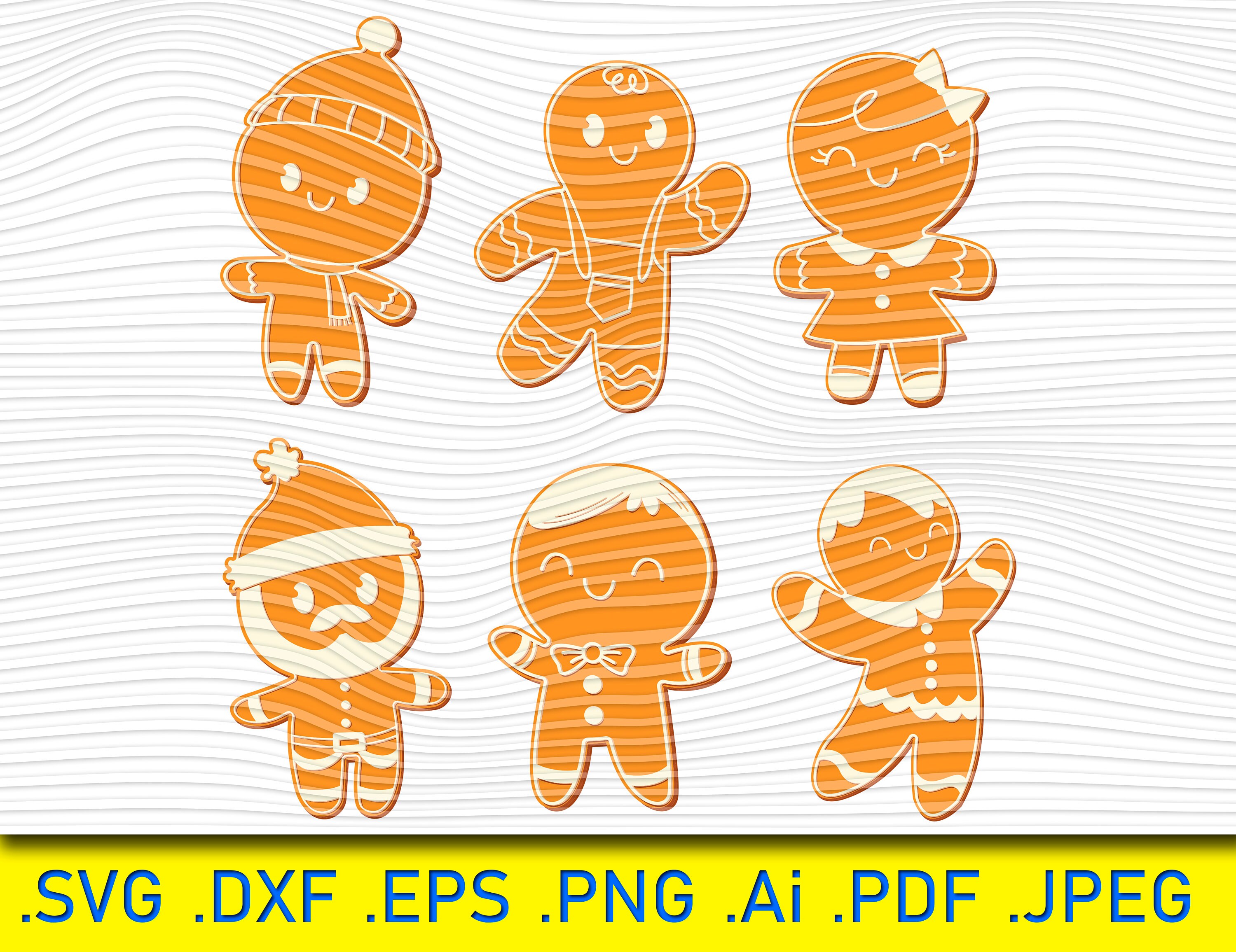 Gingerbread Men Svg Gingerbread Man Svg Cookie Svg - Etsy