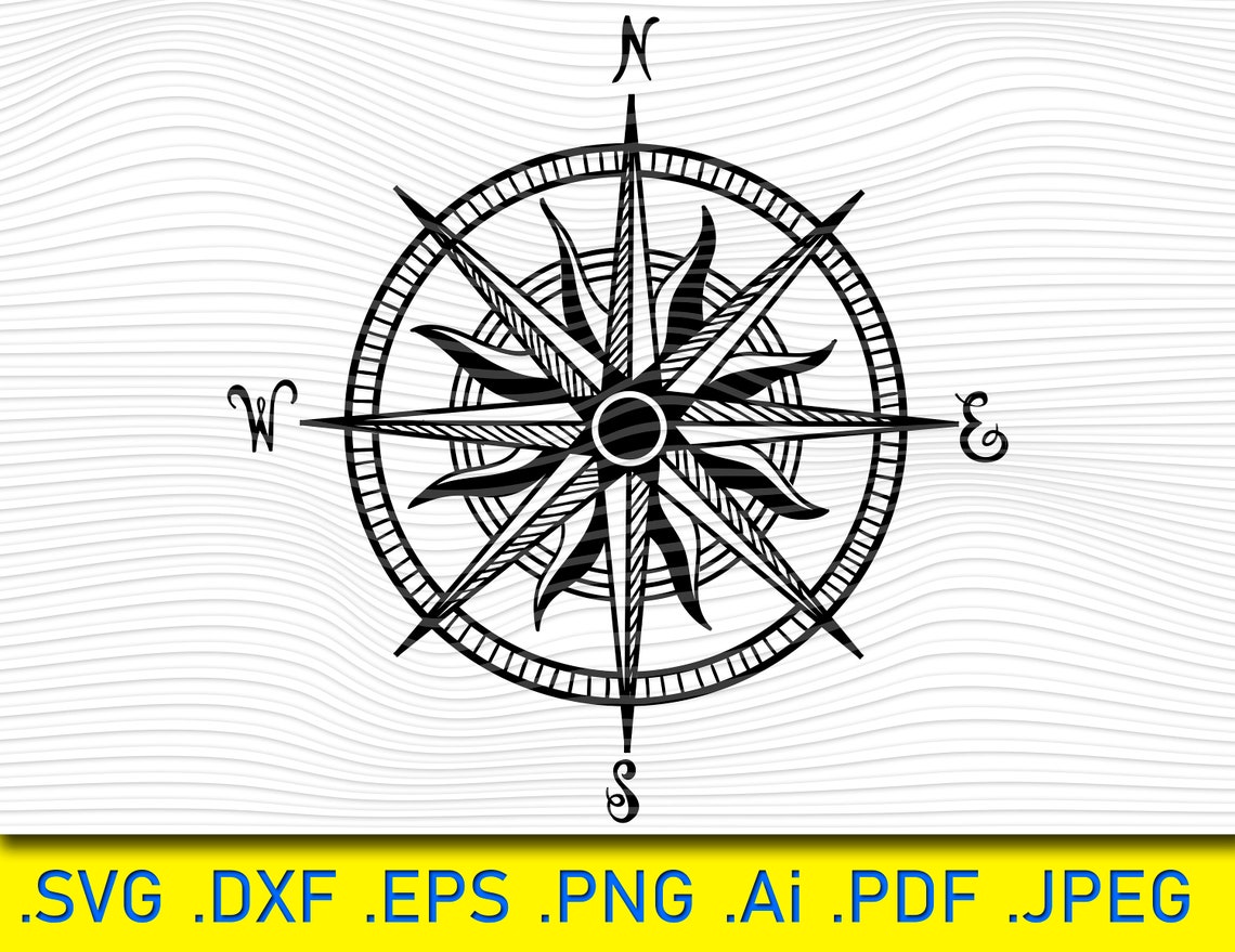 Compass Svg Nautical Compass Svg Direction Svg Travel Svg Etsy
