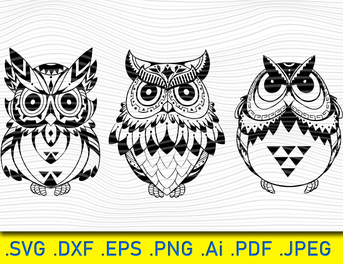 Owl SVG Owl Vector Owl Print Owl Design Owl T-shirt | Etsy