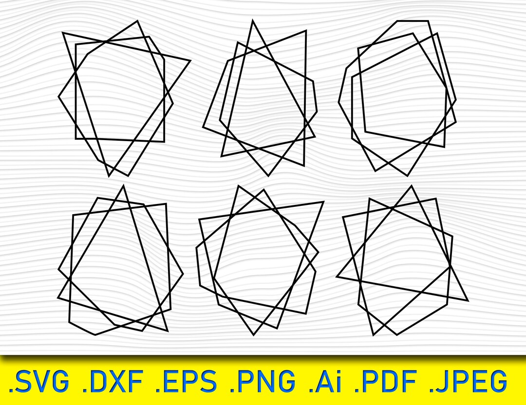 Formas geométricas, líneas svg, silueta, arte vectorial, clipart, arte ...