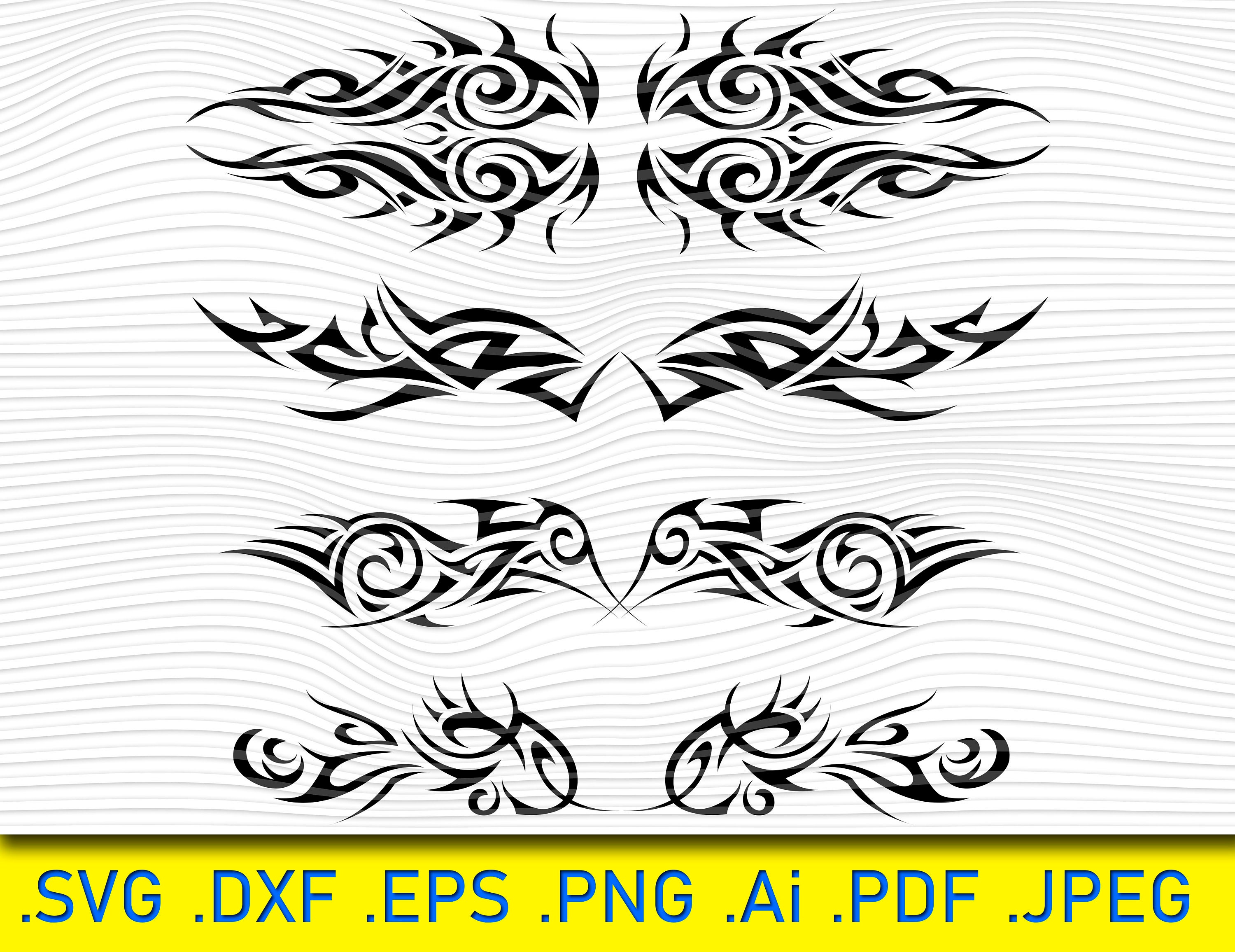 Tribal Tattoo SVG, Tribal Swirl Art Svg Svg for Cricut, Cutting File ...