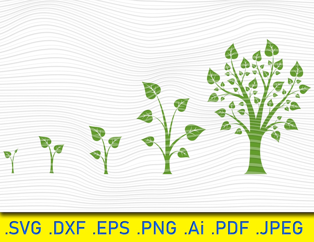 Tree Growth, Svg, Green-tree Svg, Growth Svg, Nature Svg, Leaf Svg ...
