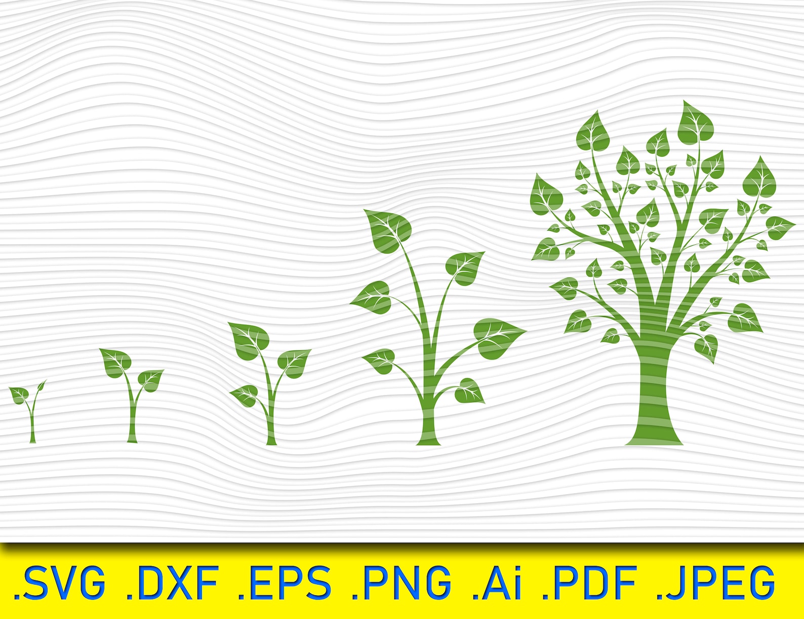 Tree Growth Svg Green-tree Svg Growth Svg Nature Svg Leaf - Etsy