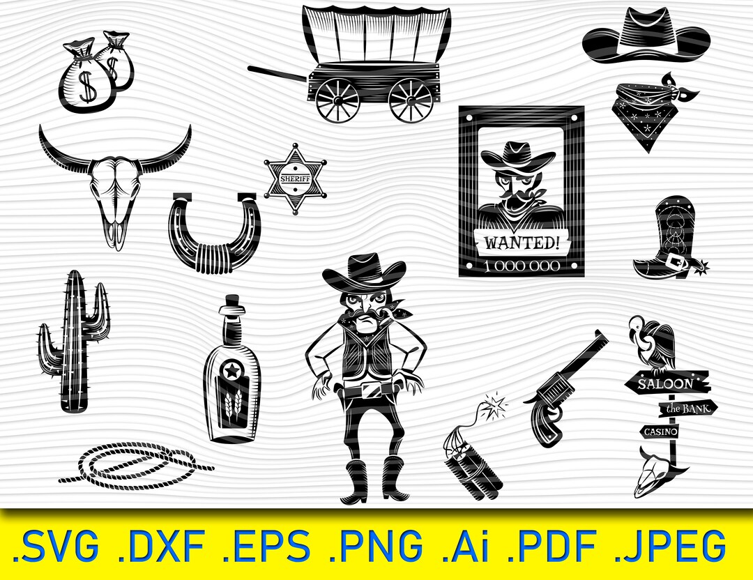 Cowboy Svg, Cowboy Svg Bundle, Cowboy Cut File, Cowboy Clipart,cowboy ...