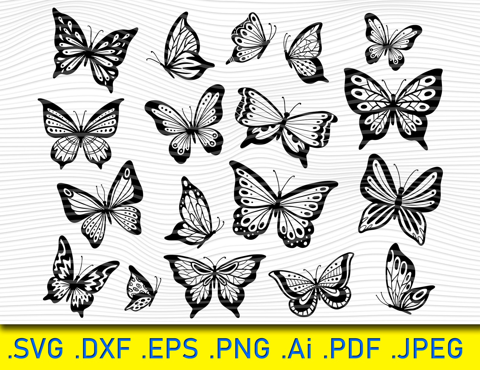 18 Butterflies, Butterfly Moth Wings Flying Insects, Butterfly SVG ...