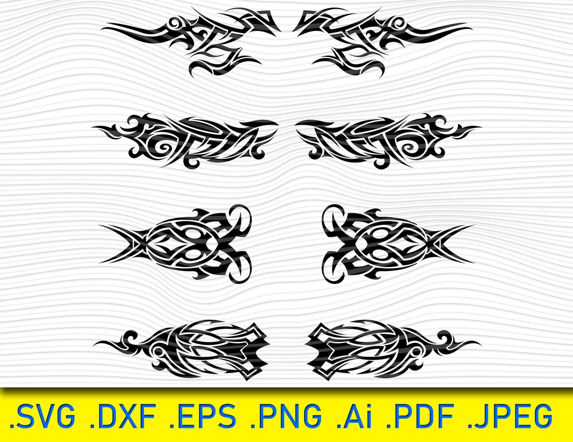 Tribal Tattoo SVG Tribal Swirl Art Svg Svg for Cricut - Etsy