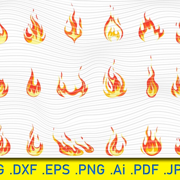 Flame Svg - Etsy