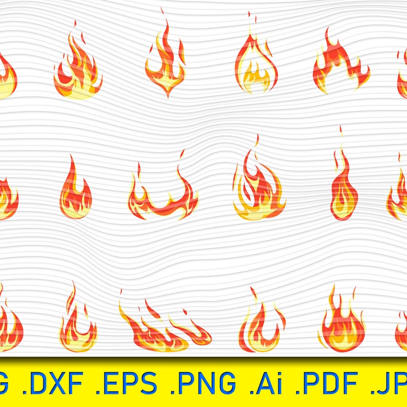 Flame Svg - Etsy