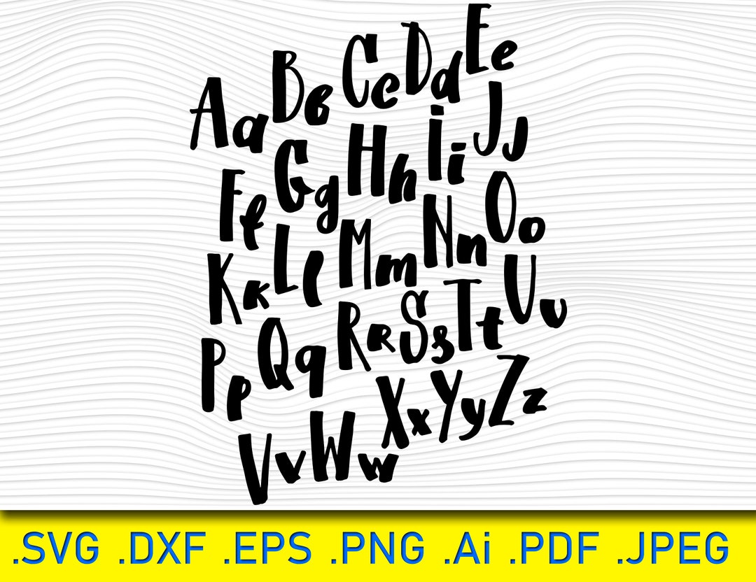 Lettering Set, Calligraphy Font Svg,script Font Svg,calligraphy Font ...