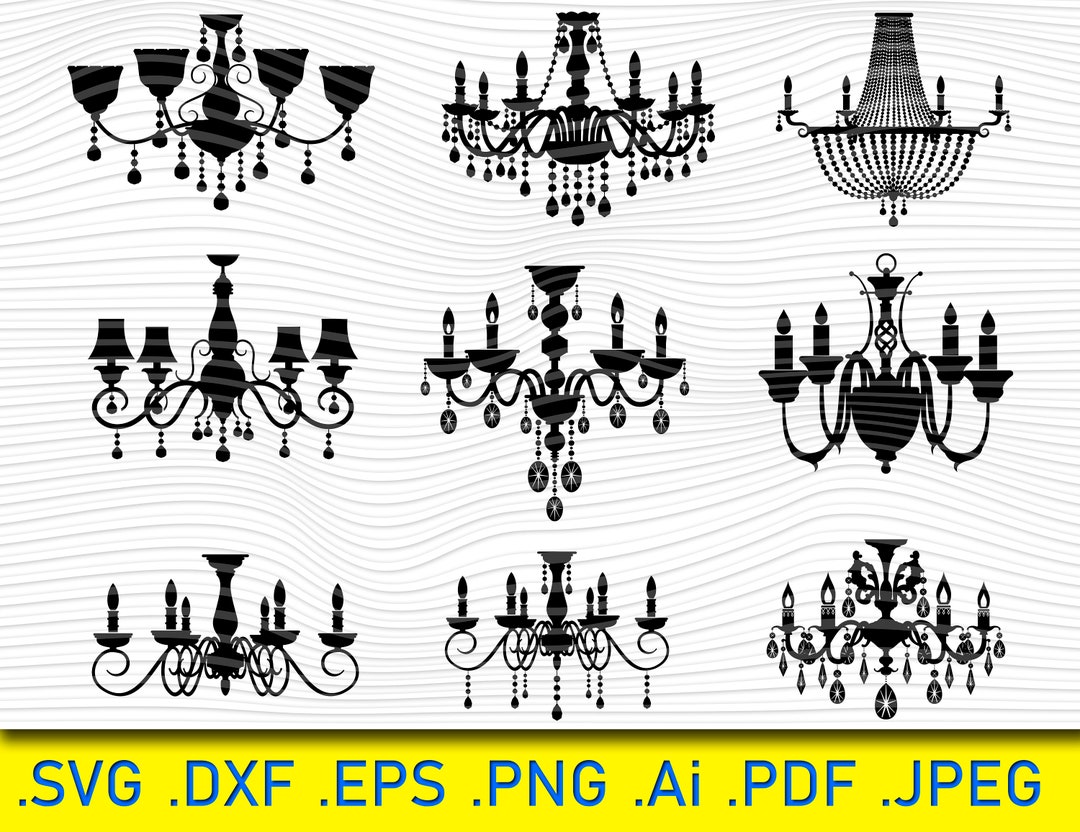 Chandelier SVG Bundle, Princess SVG Bundle, Chandelier Cut File, Girl ...