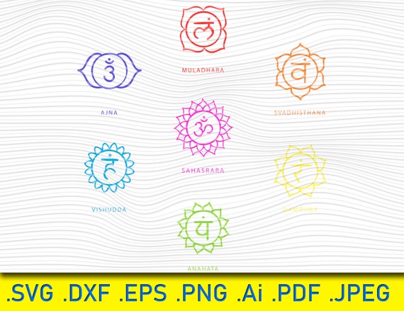 7 Chakras Svg Chakra Svg Bundle Buddism Meditation | Etsy