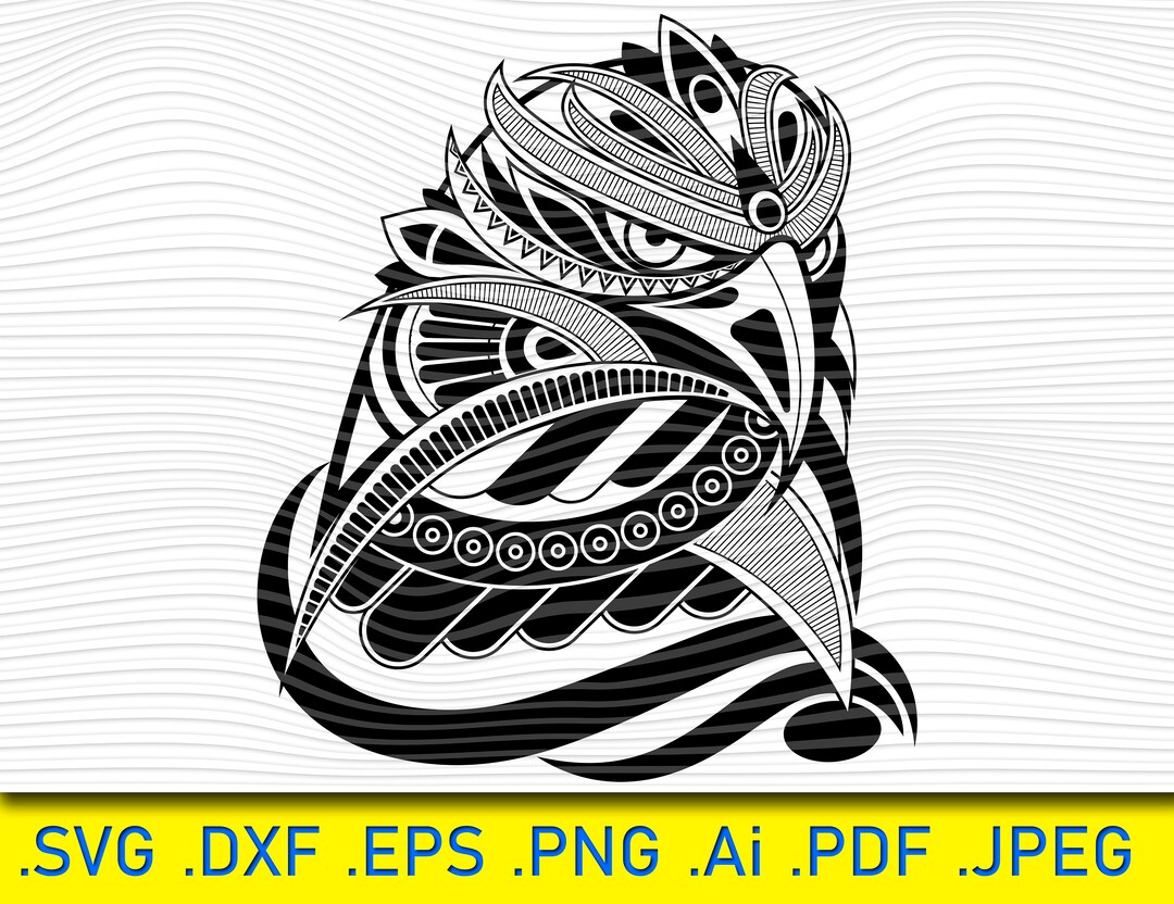 Geometric Patterned Eagle Head, Eagle, Zentangle SVG, Mandala Svg ...