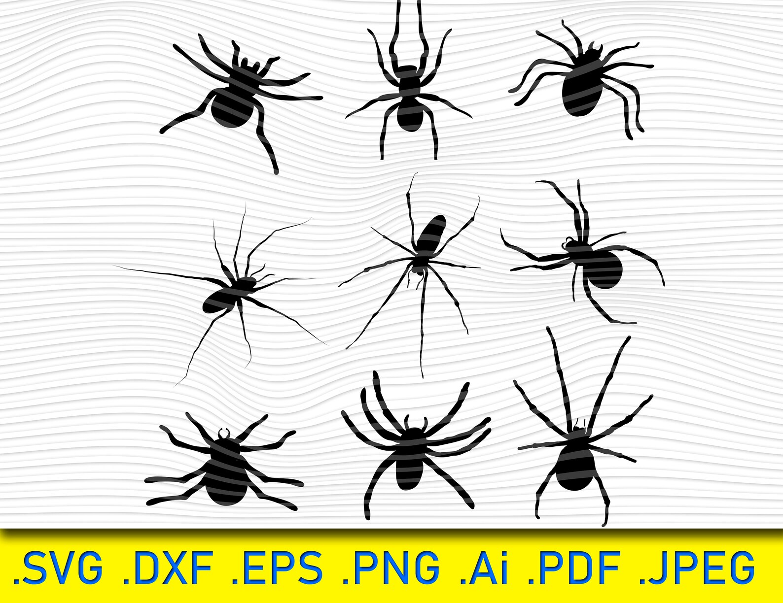 Spiders SVG Halloween Spiders SVG Spooky Spiders Cut File | Etsy