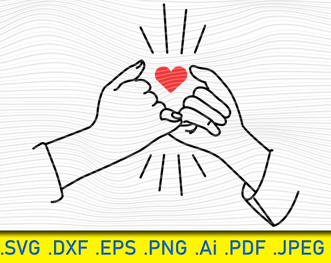 Pinky Promise SVG, Love Couple Svg for Shirts, Couple Svg Cricut Cut ...