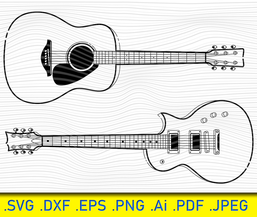 Guitar SVG, Guitarist Vector, Guitar Clipart, Guitar Cricut, Guitar Cut ...
